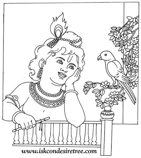 Colouring Krishna Poster Iskcon Desire Tree 073 This Colo Flickr
