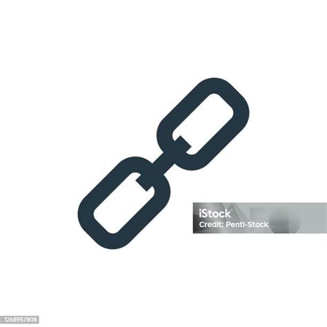 흰색 배경에서 격리된 하이퍼링크 벡터 아이콘입니다 웹 사이트 디자인 및 모바일 앱 개발을 위한 개요 씬 라인 하이퍼링크 아이콘 얇은 선 하이퍼링크 개요 아이콘 벡터