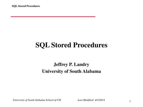 Ppt Sql Stored Procedures Powerpoint Presentation Free Download Id