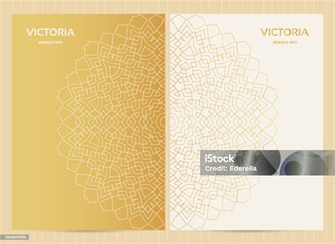 A4 형식 카드 만다라 황금 색상에서으로 장식 되어 있습니다 레스토랑 메뉴 전단 인사말 카드 브로셔 책 표지 및 다른 훈장을 위한 벡터 이슬람 템플릿 0명에 대한 스톡 벡터