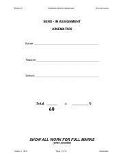 Unit Kinematics Assignment Pdf Physics Kinematics Send In Assignment On Line Course SEND