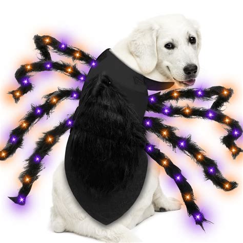 Camlinbo 24 Led Spider Dog Dinosaur Halloween Costume For Small Medium