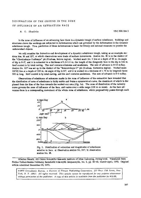 Pdf Deformation Of The Ground In The Zone Of Influence Of An Extraction Face Dokumentips