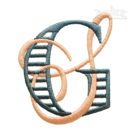 Script Ladders Interlocking Monogram Embroidery Font