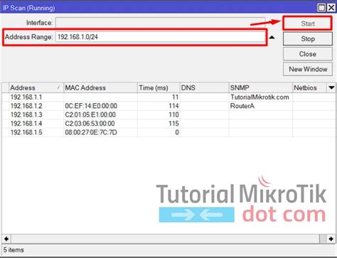 Cara Menggunakan Tool IP Scan Mikrotik Tutorial Mikrotik Indonesia