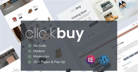 Download Clickbuy Shoe Store WooCommerce Elementor Template Kit Version