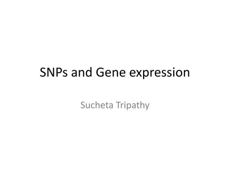 Snps And Microarray Ppt