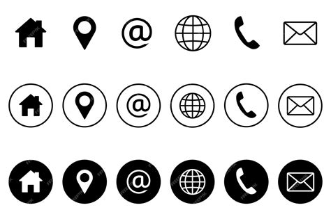 Premium Vector Contact Us Web Icon Set For Web And Mobile Communication Set Flat Vector