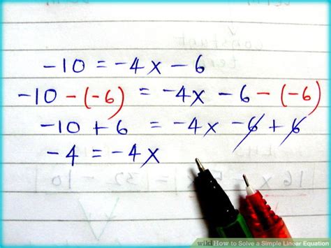 How To Solve A Simple Linear Equation 9 Steps With Pictures