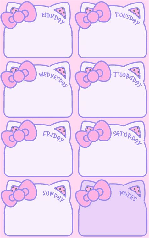 Hello Kitty Digital Planner Ladypinkilicious Planner Template