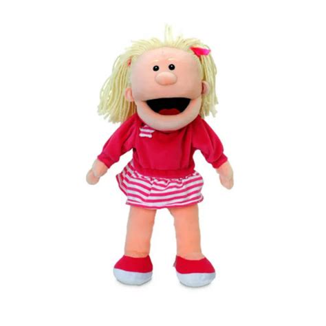 Fiesta Crafts Girl Mouth Moving Hand Puppet Charming Storytelling Toy
