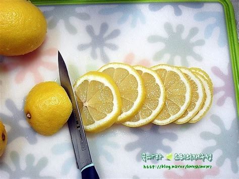 감기에 좋은 레몬그린티 레몬수