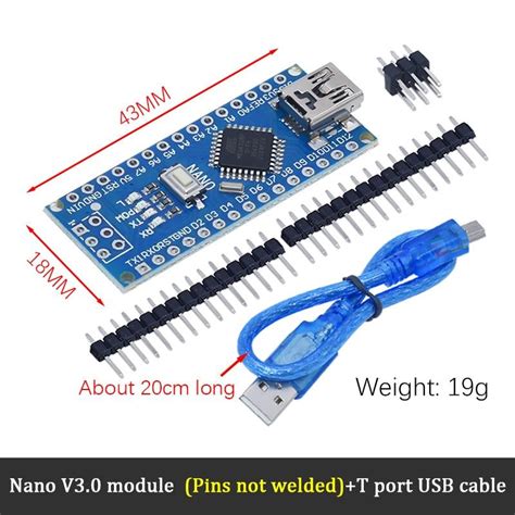 1pcs promotion for arduino nano 3 0 atmega328 controller compatible board wavgat module pcb