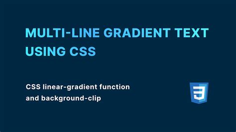 Create A Multi Line Gradient Text Using Css Webtech Note