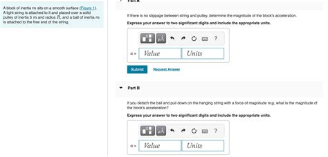 Solved A Block Of Inertia M Sits On A Smooth Surface Chegg Com