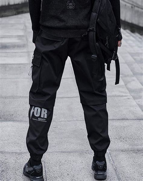 Qinorianna Mens Jogger Pants Techwear Hip Hop Punk Harem Cargo Jogger