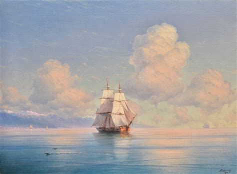 1 Ivan Konstantinovich Aivazovsky Naval Ship On Calm Sea
