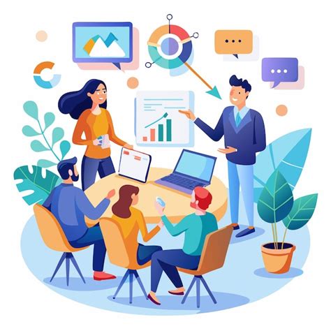 Team Discussing Data Analytics Growth Strategies Premium Ai Generated