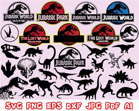 Jurassic Park Svg Logo Scratches Svg Jurassic Park Font Dinosaur Bundle Svg Dino Logo Jurassic