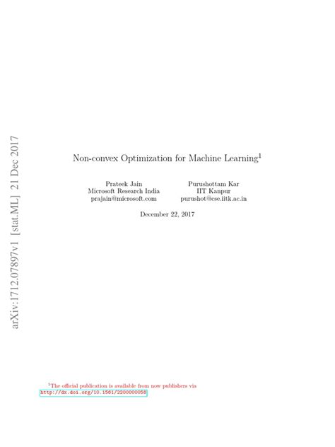 Non Convex Optimization Pdf Mathematical Optimization Machine