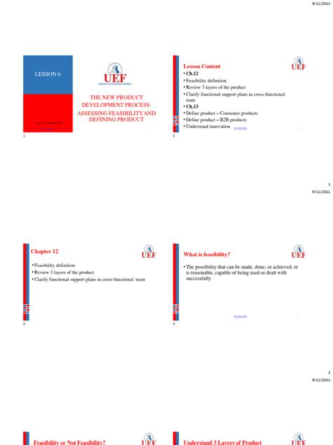 Lesson 6 Assessing Feasibility And Defining Product Pdf