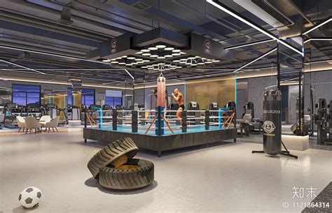 工业风健身房su模型下载【id1121864314】知末su模型网
