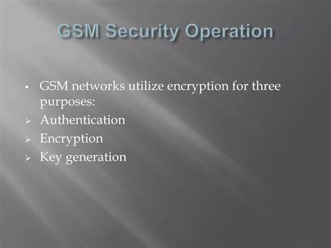 Gsm Security And Encryption Pptx Computer Networking Computing