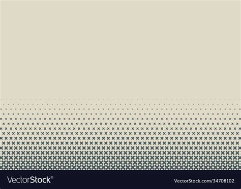 2d Geometric Two Colors Cross Halftone Pattern Vector Image