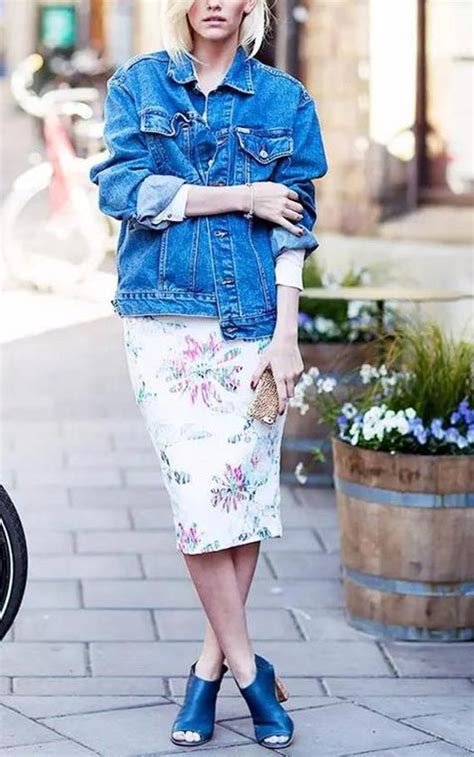 Платье с джинсовой курткой как носить фото 2021 Шкатулка красоты