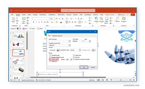 04 Superscript Settings In Powerpoint Slidemodel