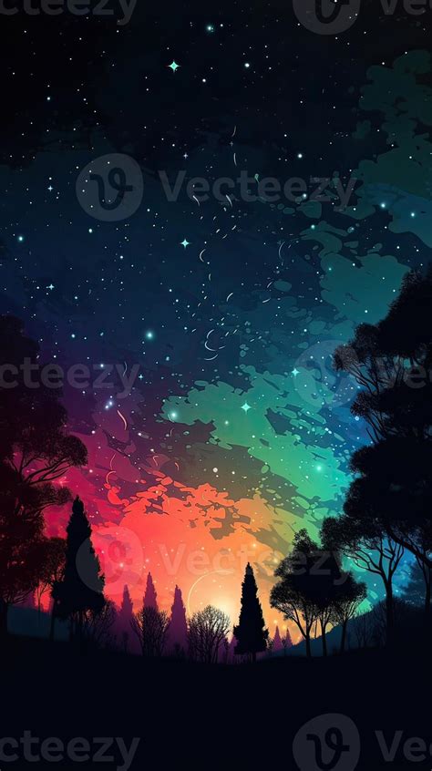 Abstract Outer Space Endless Nebula Galaxy Background Large View Of A