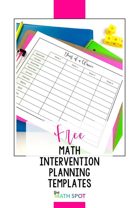 Free Math Intervention Planning Templates And Lesson Plan Templates
