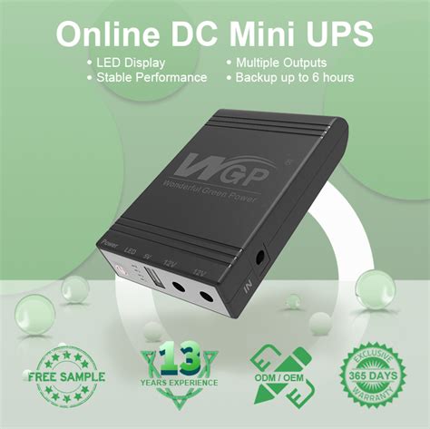 WGP MINI UPS Reliable Power For Wifi Routers Cameras
