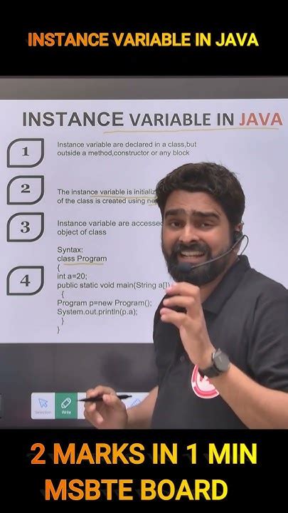 Instance Variable In Java Rajan Sir Java Diploma Sem 2 Youtube