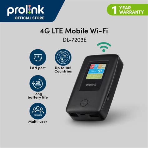 Prolink DL E G LTE UP TO Mbps Openline Mobile Wi Fi Hotspot With Build In PowerBank