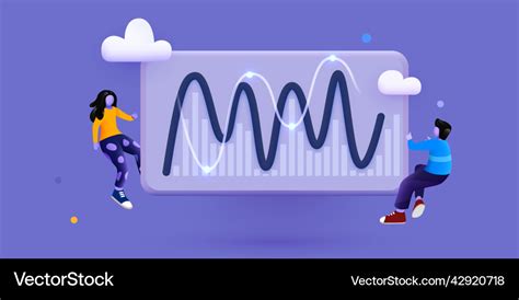 People Interacting With Charts Analysing Vector Image