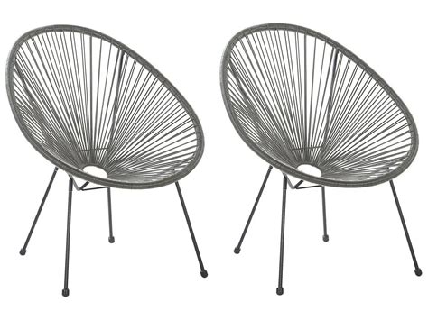 ᐉ Комплект садовых стульев 4points Capri 2 шт Темно серый • Купить в Киеве Украине • Лучшая