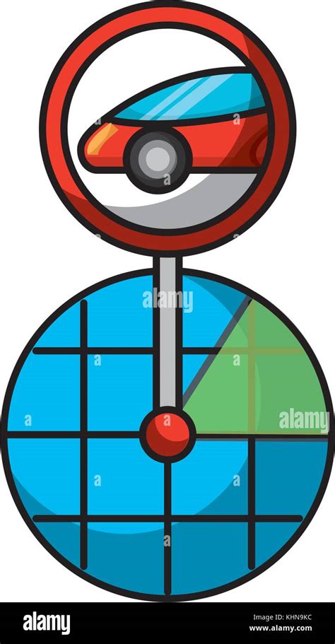 Gps Navigation Screen Pointer Map Car Vehicle Stock Vector Image Art Alamy