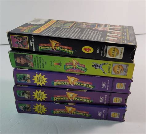 Lot 5 Mighty Morphin Power Rangers Vhs Tapes Green Ranger Etsy