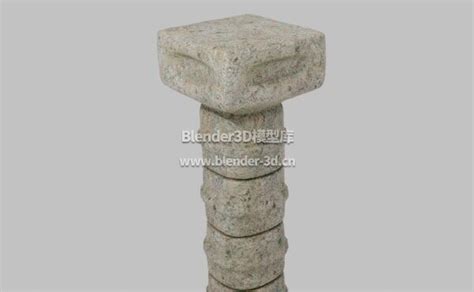 Blender 石砌罗马石柱子3d模型素材资源免费下载 Blender3d模型库