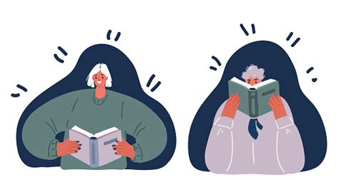 책을 읽거나 공부하고 시험을 준비하는 학생들의 모임에 대한 만화 벡터 삽화 남자와 여자는 개념을 읽는다 공부에 대한 스톡 벡터