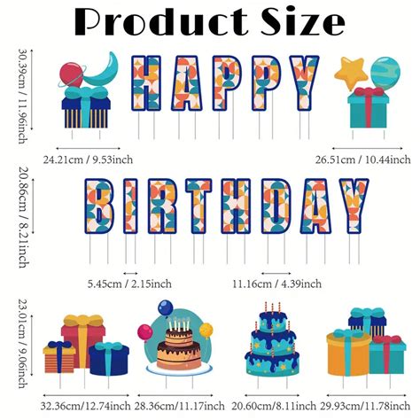 19 피스 생일 축하 마당 간판 말뚝 포함 파티를 위한 다재다능한 잔디 문자 및 재미있는 모양 Pvc 재 Temu Republic Of Korea
