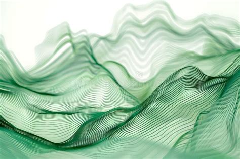 Abstract Green Waves Flowing Seamlessly Creating A Dynamic And Elegant Visual Experience With