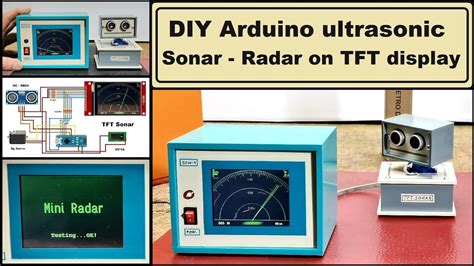Diy Arduino Ultrasonic Sonar Radar On Tft Display Youtube