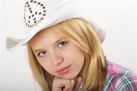 Jeune Fille Blonde Photo Stock Image Du Attitude Teen