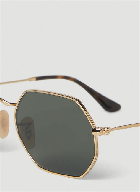 Ray Ban Octagonal Classic Sunglasses In Gold Ray Ban