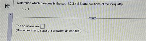 Solved Determine Which Numbers In The Set 123456 ﻿are