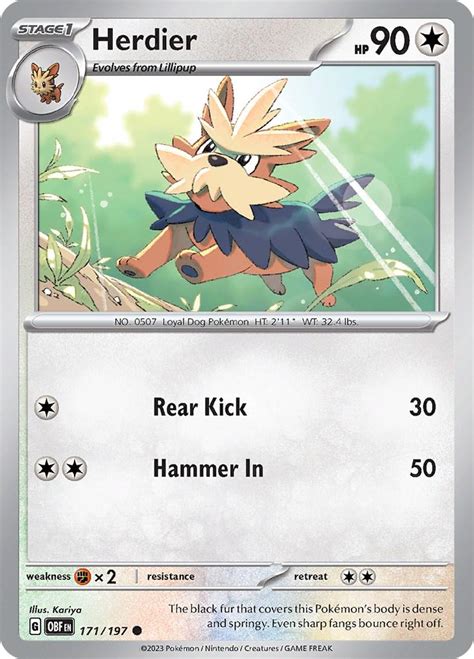 Herdier 171 Prices Pokemon Obsidian Flames Pokemon Cards