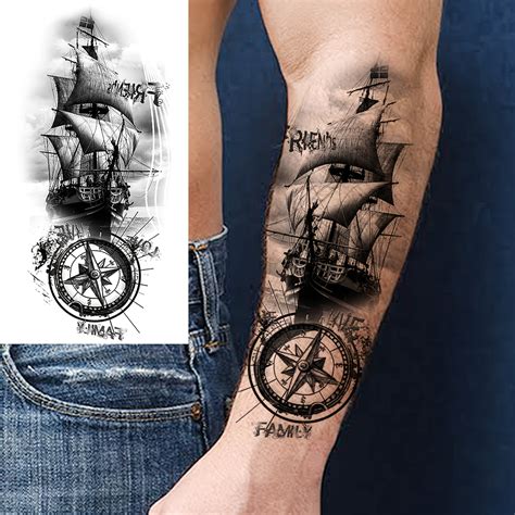 Pirate Ship Tattoo Forearm