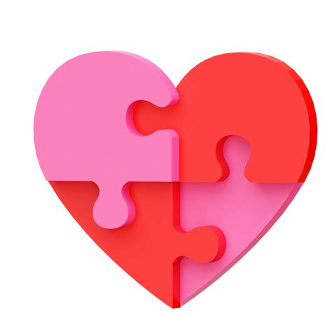 Free 3d Love Puzzle Jigsaw Valentine 3d Illustration 18922138 Png With
